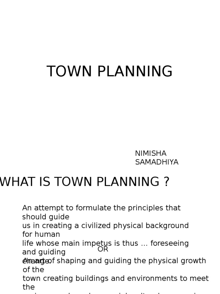 Town Planning | PDF | Urban Design | Urban Planning