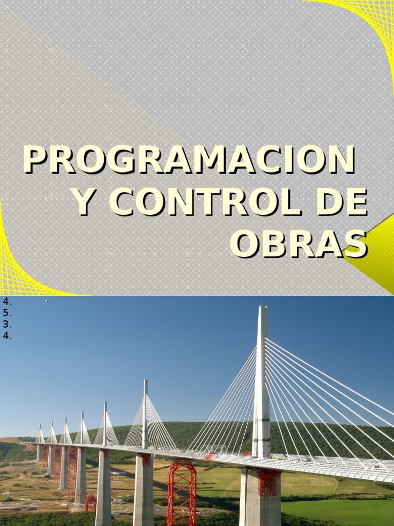 Presentacion de Programacion y Control de Obras | PDF | Planificación | Ciencia de sistemas