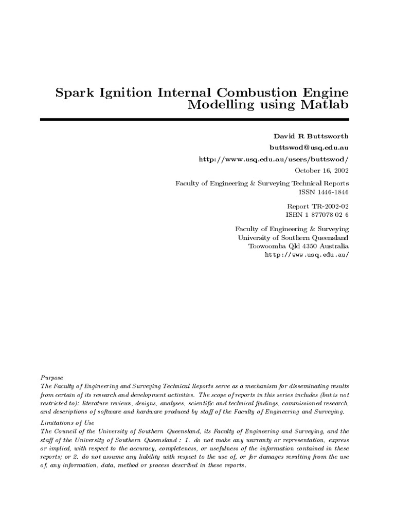 Spark Ignition Engine Modelling in Matlab | PDF | Teaching Methods ...