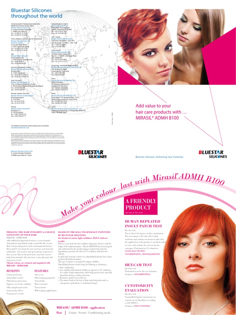 Mirasil Admh B100 | PDF | Hair | Ultraviolet