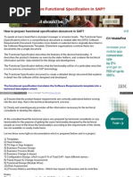 Sap Fi Functional Specification | PDF | Specification (Technical ...