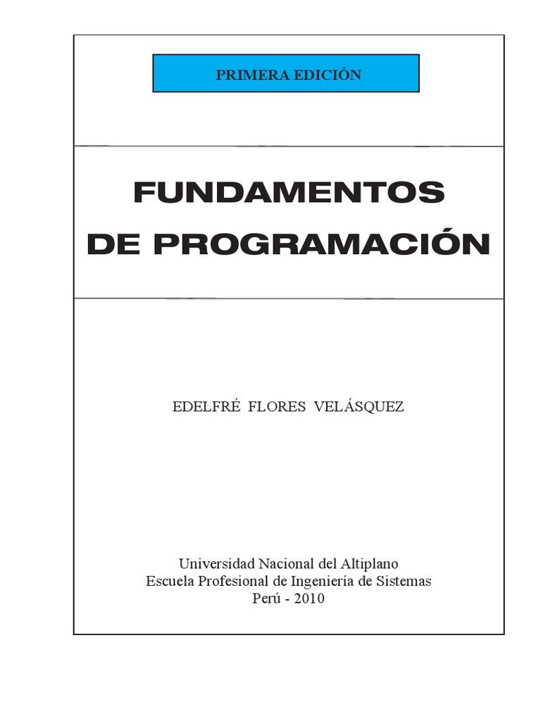 Libro Fundamentos de Programación | PDF | Programa de computadora ...