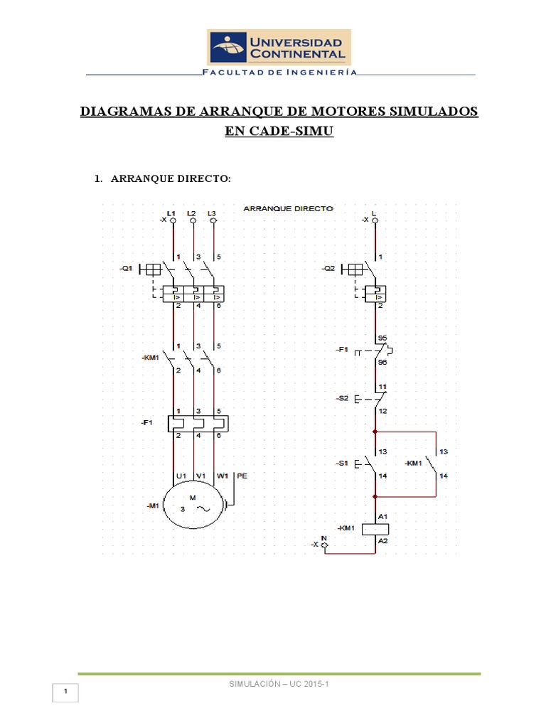 Diagramas de Arranque de Motores Simulados en Cade-Simu | PDF