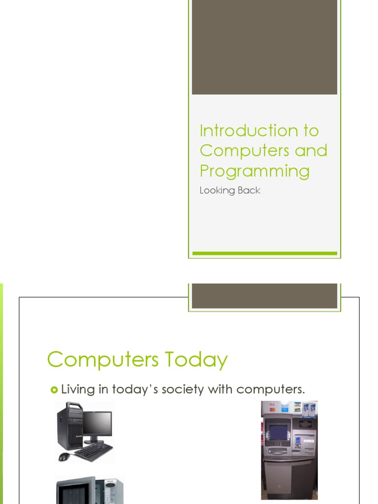 01 Electronic Computers | PDF | Computer Data Storage | Personal Computers