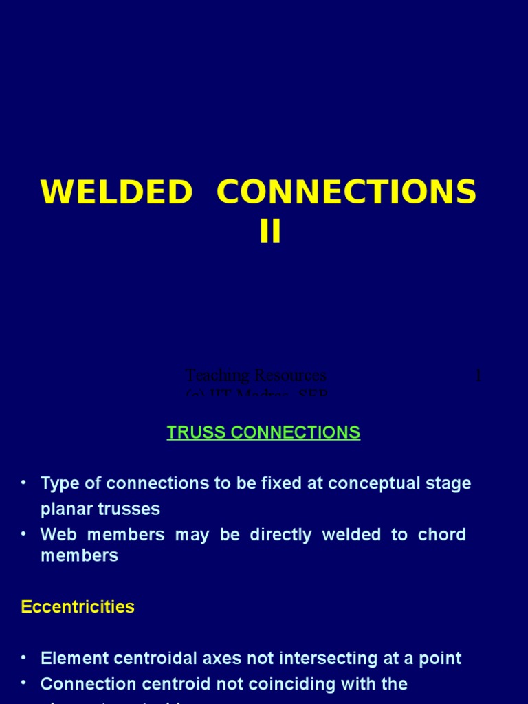 Welding Connection 2 | PDF