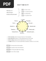 Telling Time Exercises in English | PDF