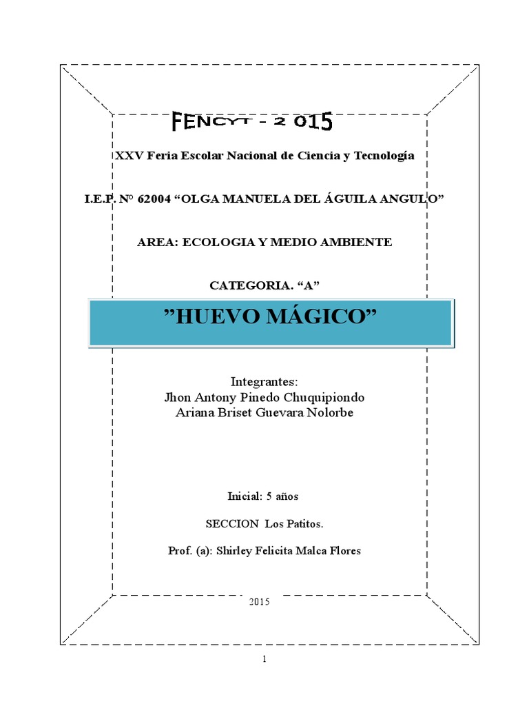 Experimento del Huevo Mágico en Vinagre | PDF | Huevo como alimento ...