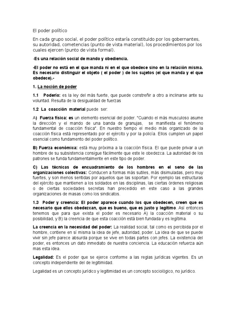 El Poder Político | PDF | Determinismo | Sociedad