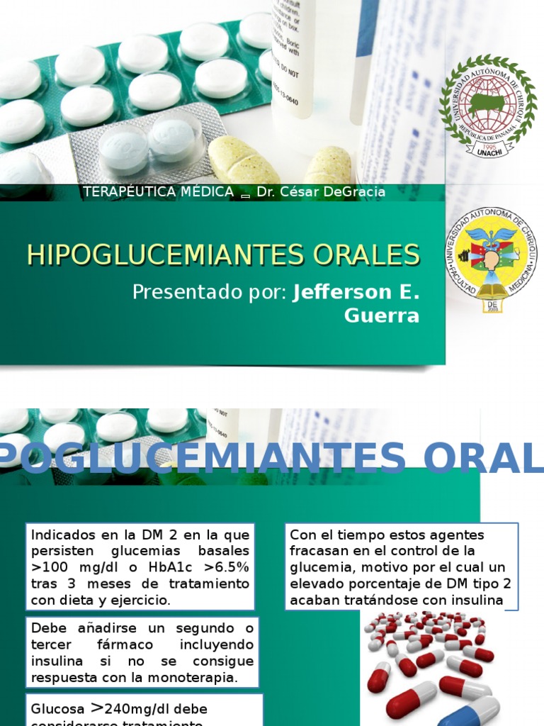 HIPOGLUCEMIANTES ORALES | Especialidades Medicas | Drogas