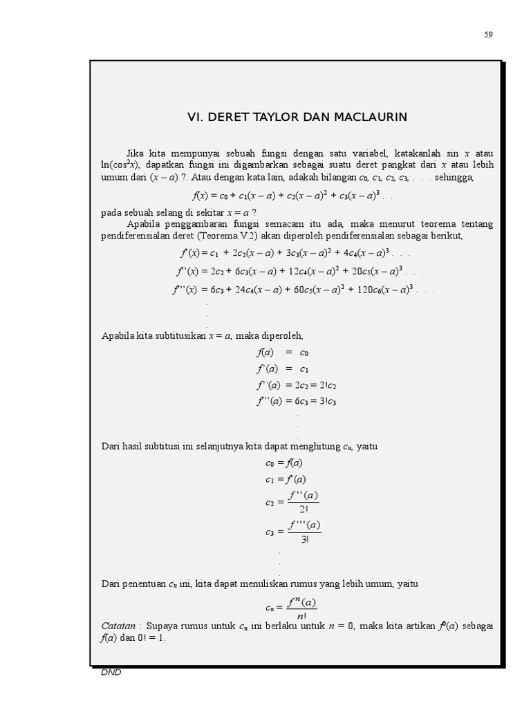 Deret Taylor Dan Maclaurin | PDF
