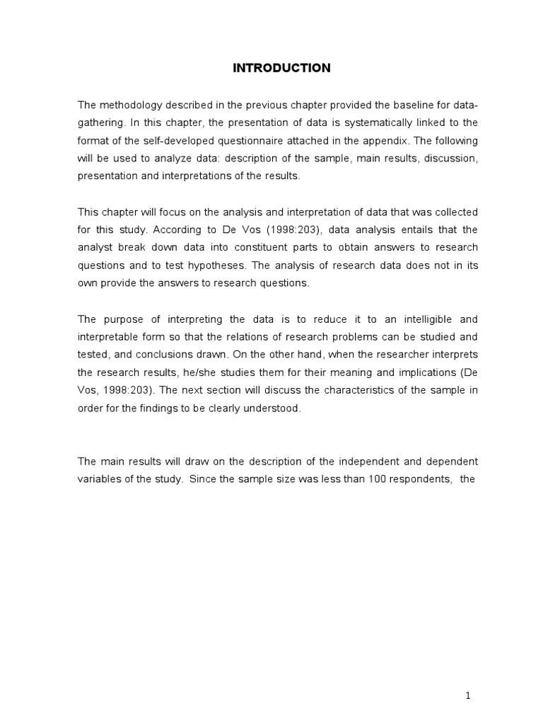 Data Analysis And Interpretation Examples