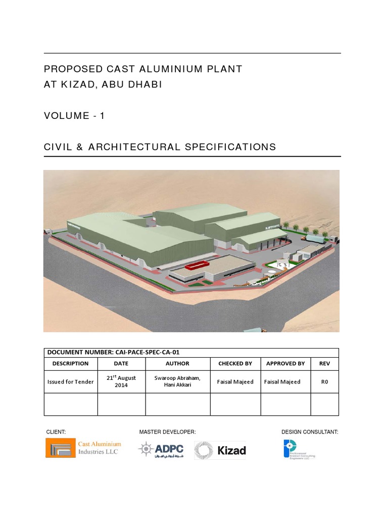 VOLUME 1 - Civil & Architectural Specifications | PDF | Deep Foundation ...