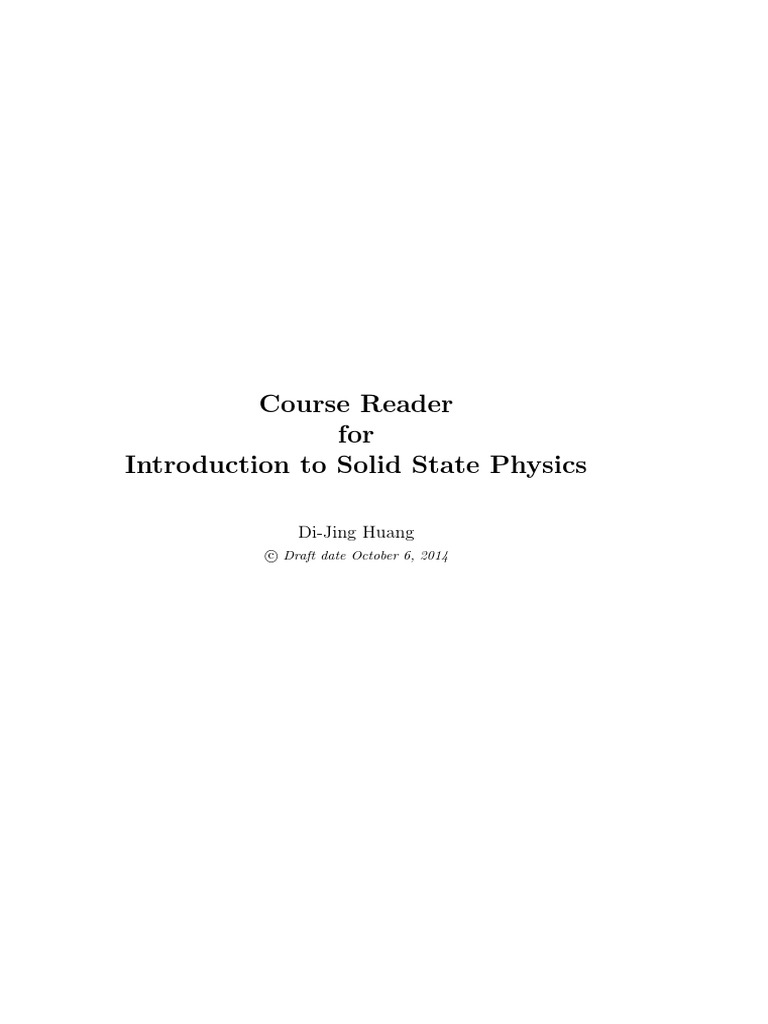 Introduction to Solid State Physics | PDF | Normal Mode | Solid State Physics