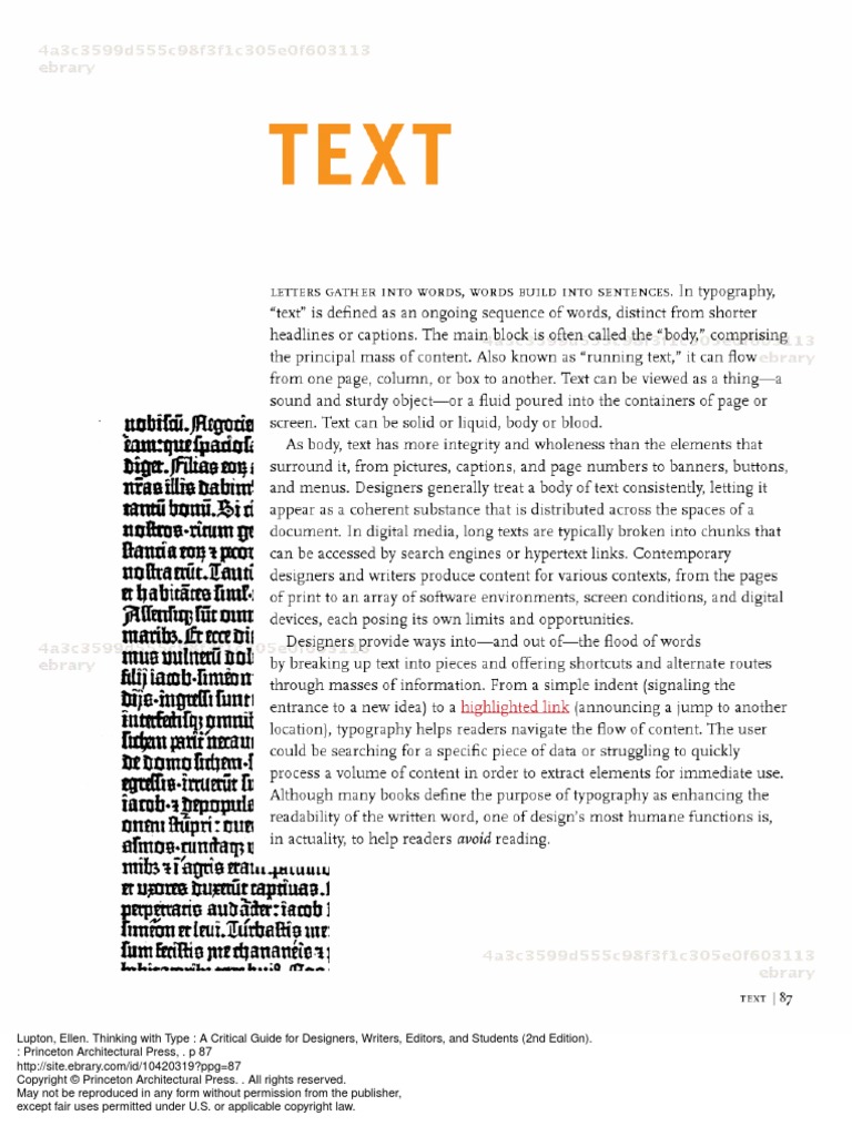 Thinking With Type | PDF | Fair Use | Princeton University