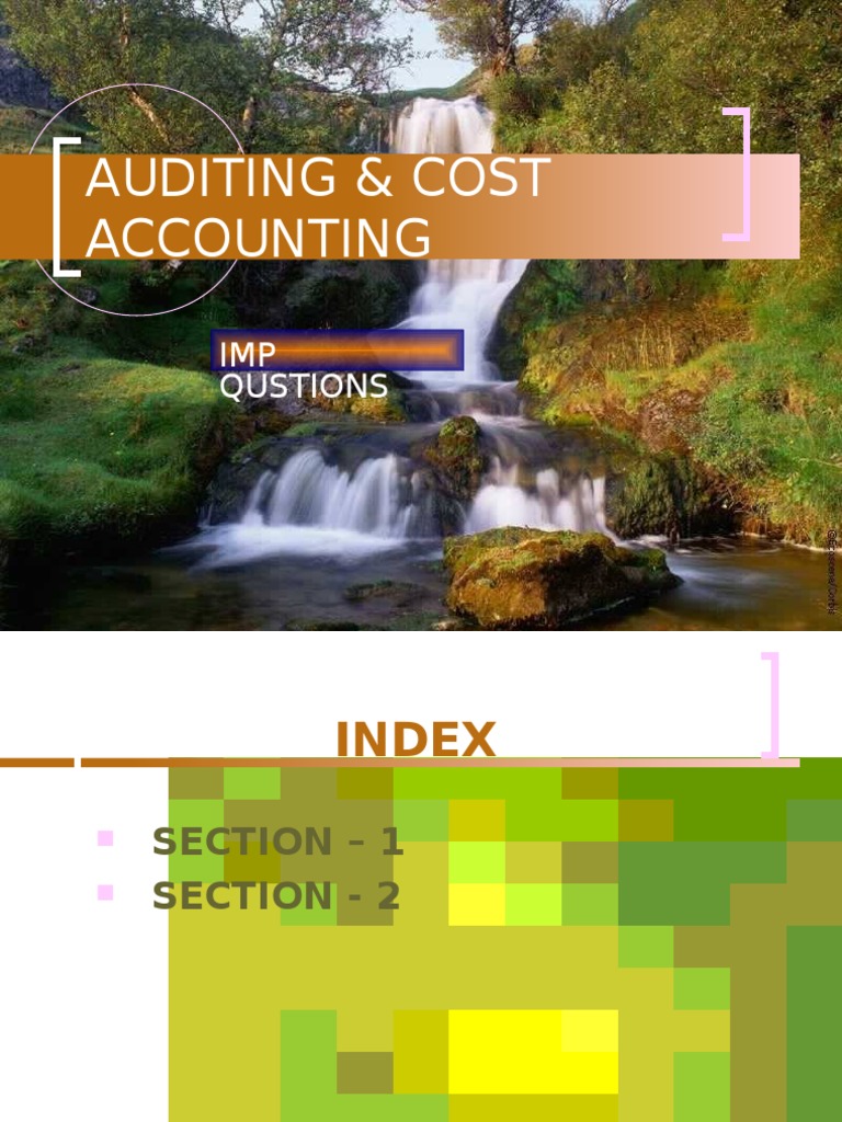 Auditing & Cost Accounting | PDF | Audit | Accounting