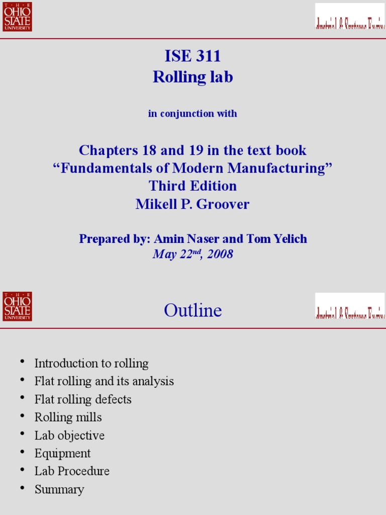 Rolling Lab Presentation | PDF | Rolling (Metalworking) | Friction