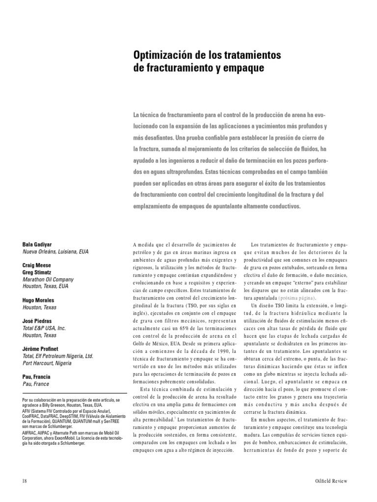 03 Optimizing Frac Packs | PDF | Hogar, jardinería y bricolaje | Tecnología