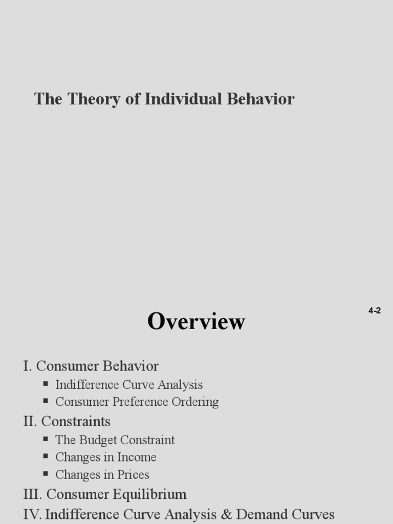 The Theory of Individual Behavior | PDF | Scientific Theories ...