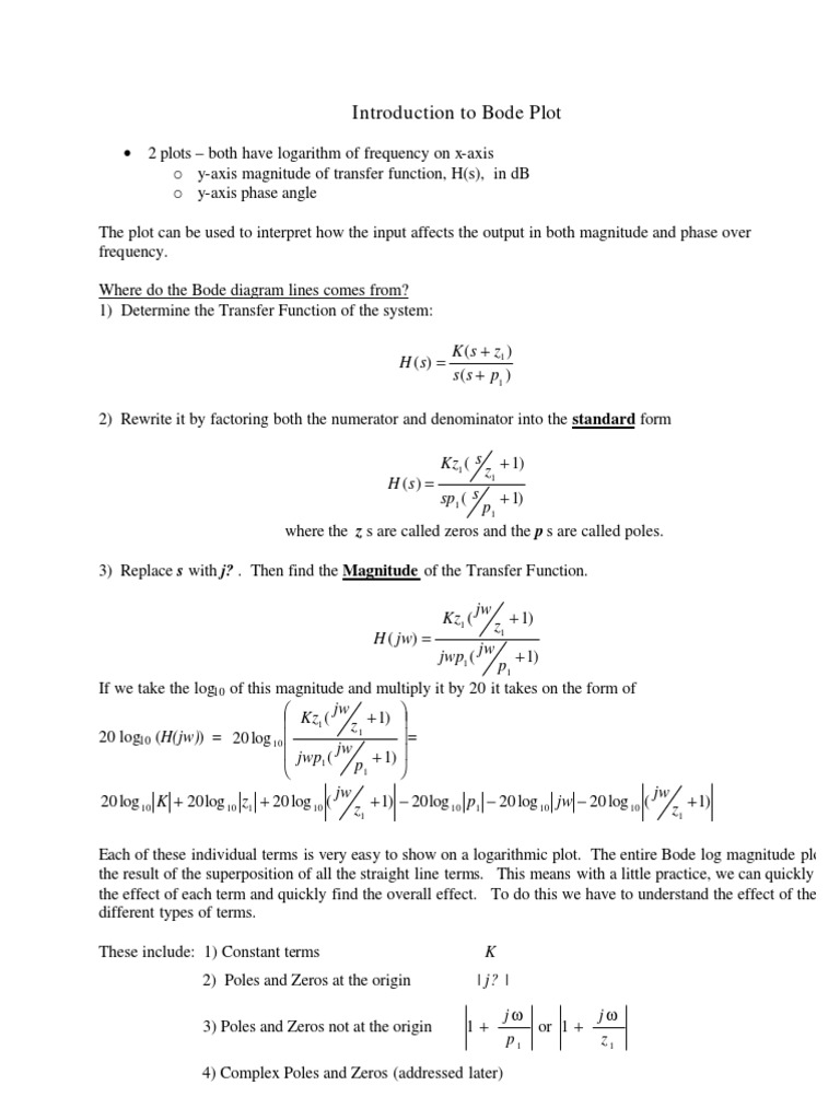 Introduction to Bode Plots | PDF | Mathematical Analysis | Electrical Engineering