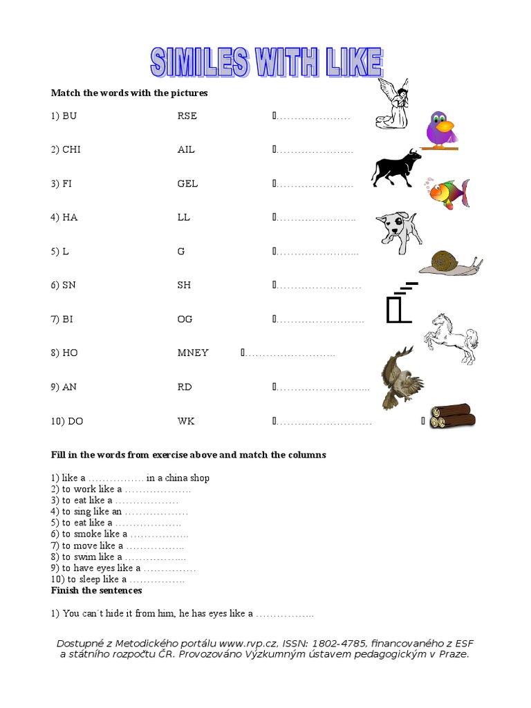 Similes With Like | PDF