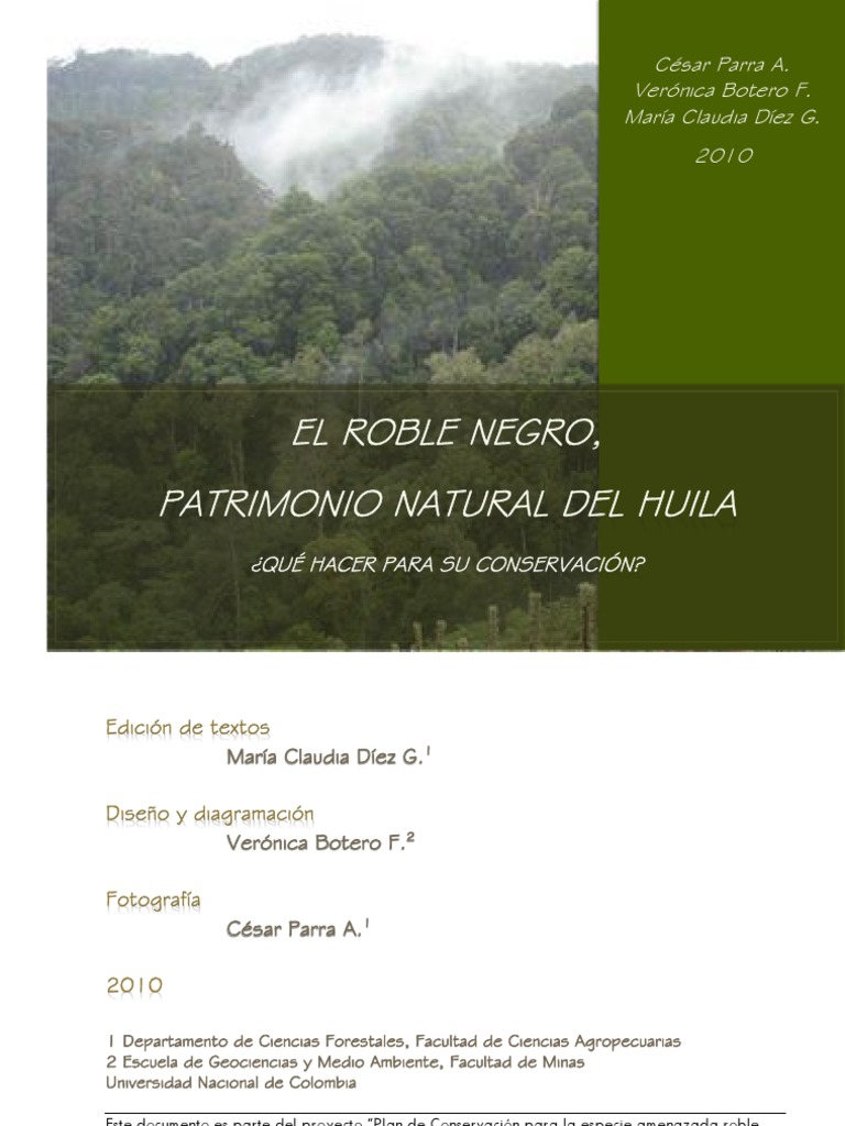 Cartilla Roble Negro PDF | PDF | Los bosques | Hoja