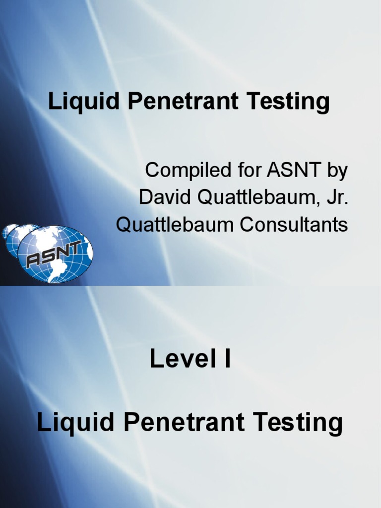 Liquid Penetrant Testing Overview | PDF | Science & Mathematics ...