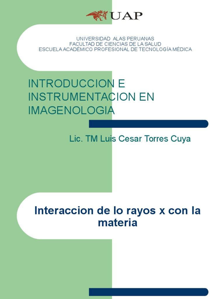 Interaccion de Los Rayos X Con La Materia | PDF | Rayo X | Electrón