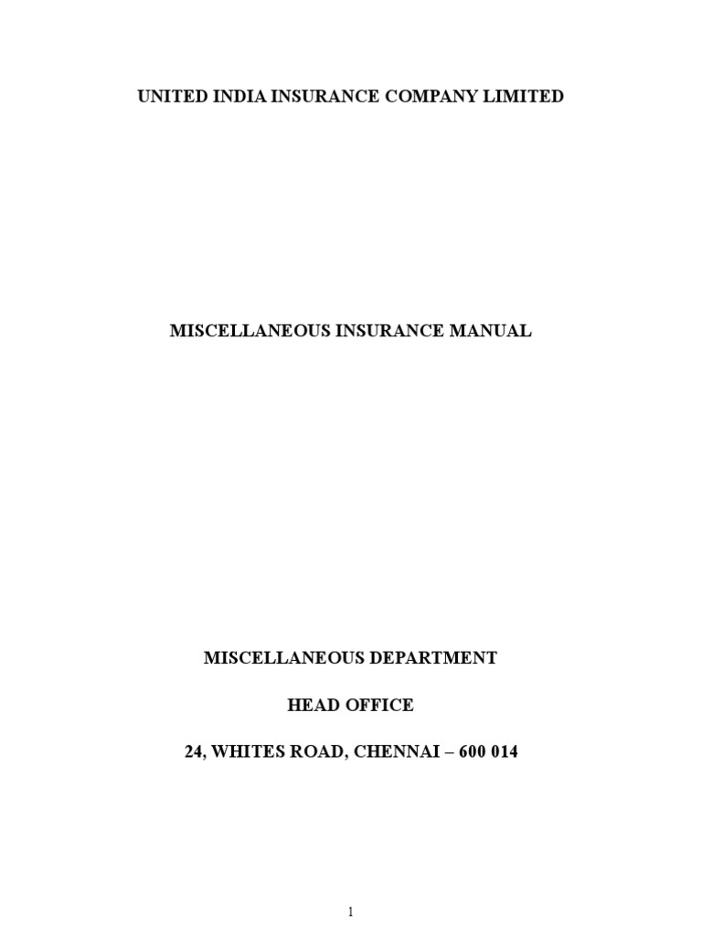 Miscellaneous Manual 1 | PDF | Guarantee | Underwriting