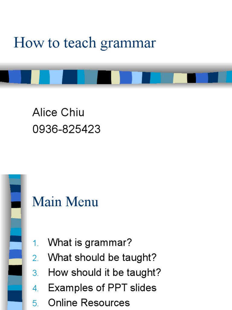 How To Teach Grammar | PDF | Second Language | Grammar