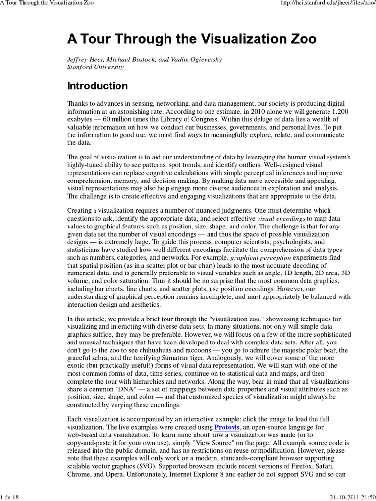 A Tour Through The Visualization Zoo PDF | PDF | Infographics | Hierarchy