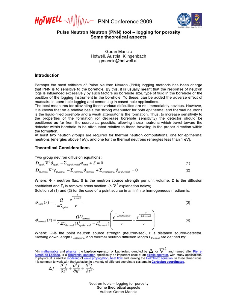 01_Pulse Neutron Neutron (PNN) Tool – Logging for Porosity | Physics ...