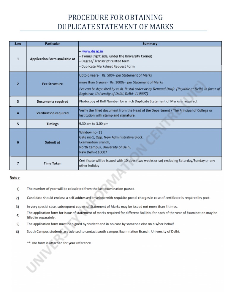 Duplicate Marks Statement Application Guide | PDF | Test (Assessment ...