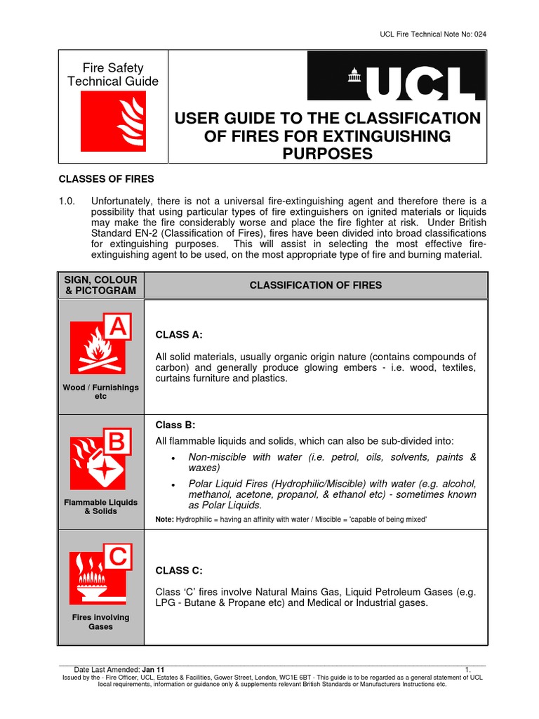 Classification of Fires | PDF | Solvent | Fires