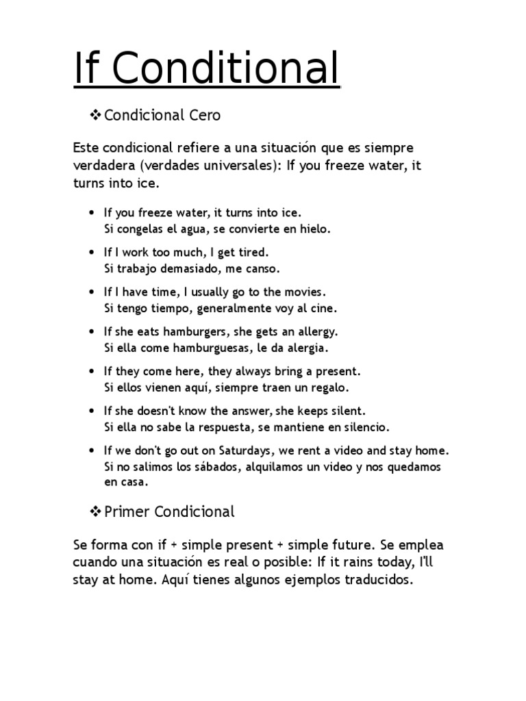If Conditional | Sintaxis | Reglas