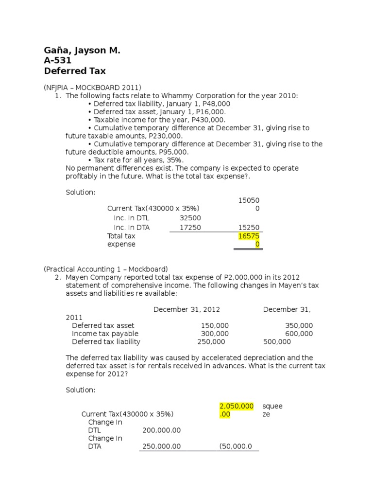 Deferred Tax | Deferred Tax | Tax Expense