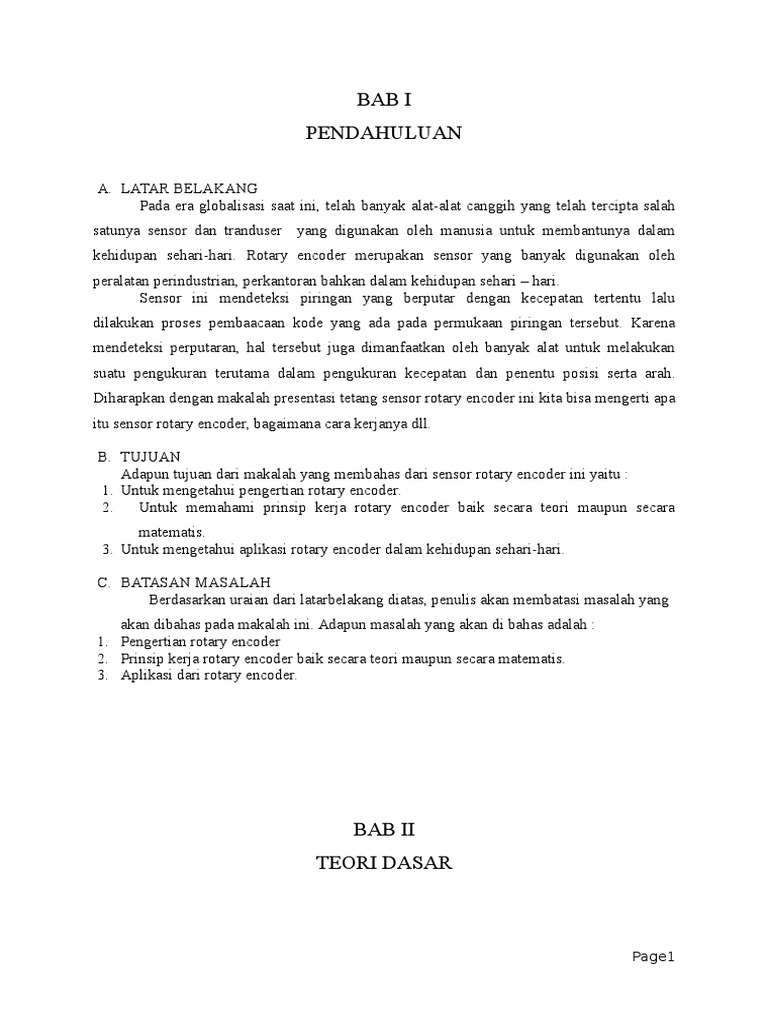 Makalah Rotary Encoder | PDF | Komputer | Teknologi & Rekayasa