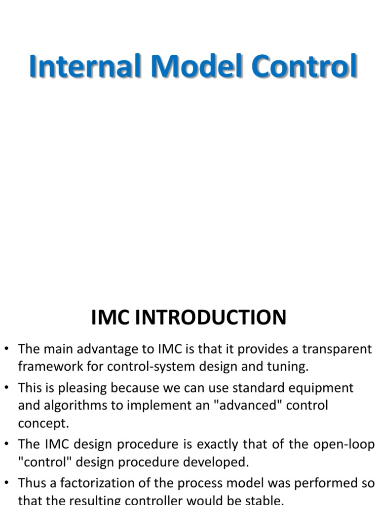 Internal Model Control | PDF | Control Theory | Applied Mathematics