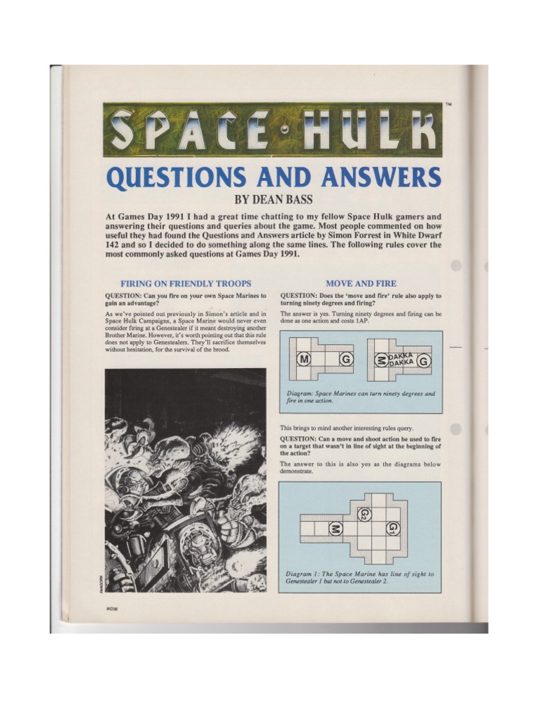 Space Hulk Rules WD#144 | PDF