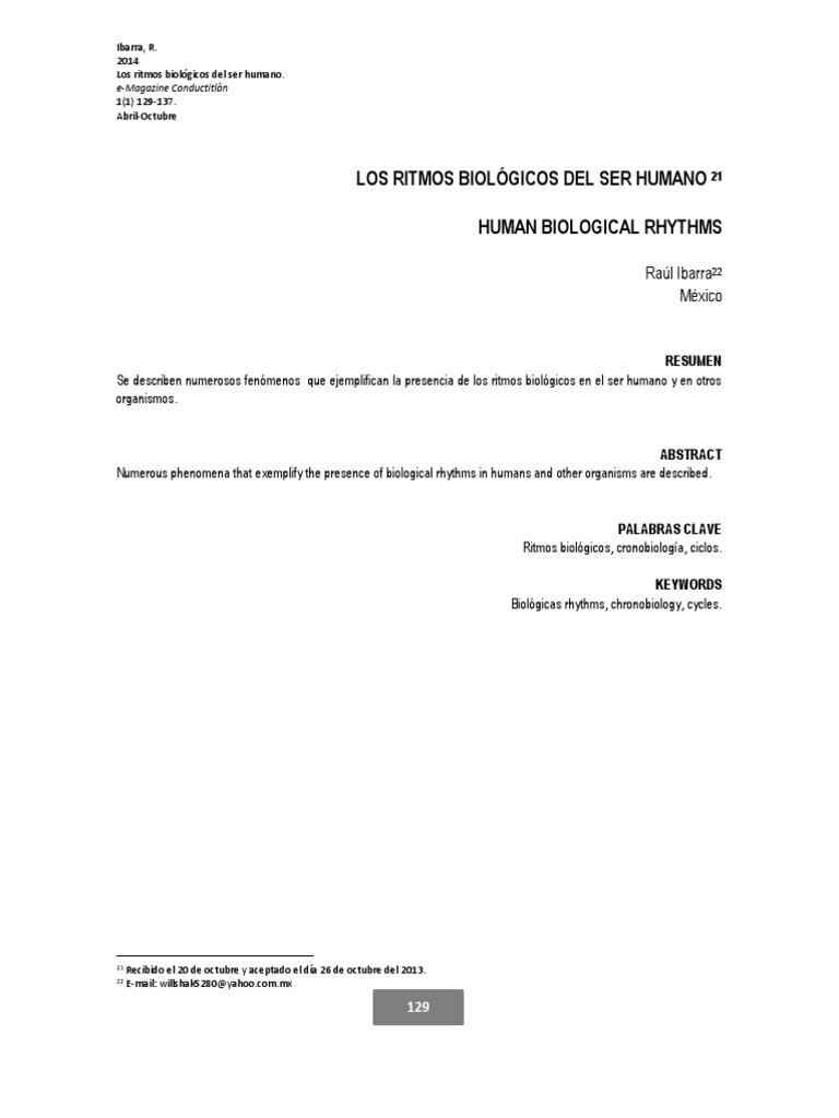 11 Ritmos Biologicos | PDF | Ritmo circadiano | Hormona