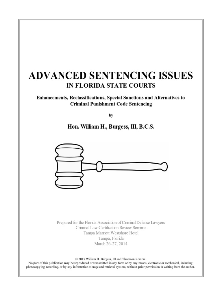 Advanced Issues in Florida Sentencing 2015 | PDF | Habitual Offender ...
