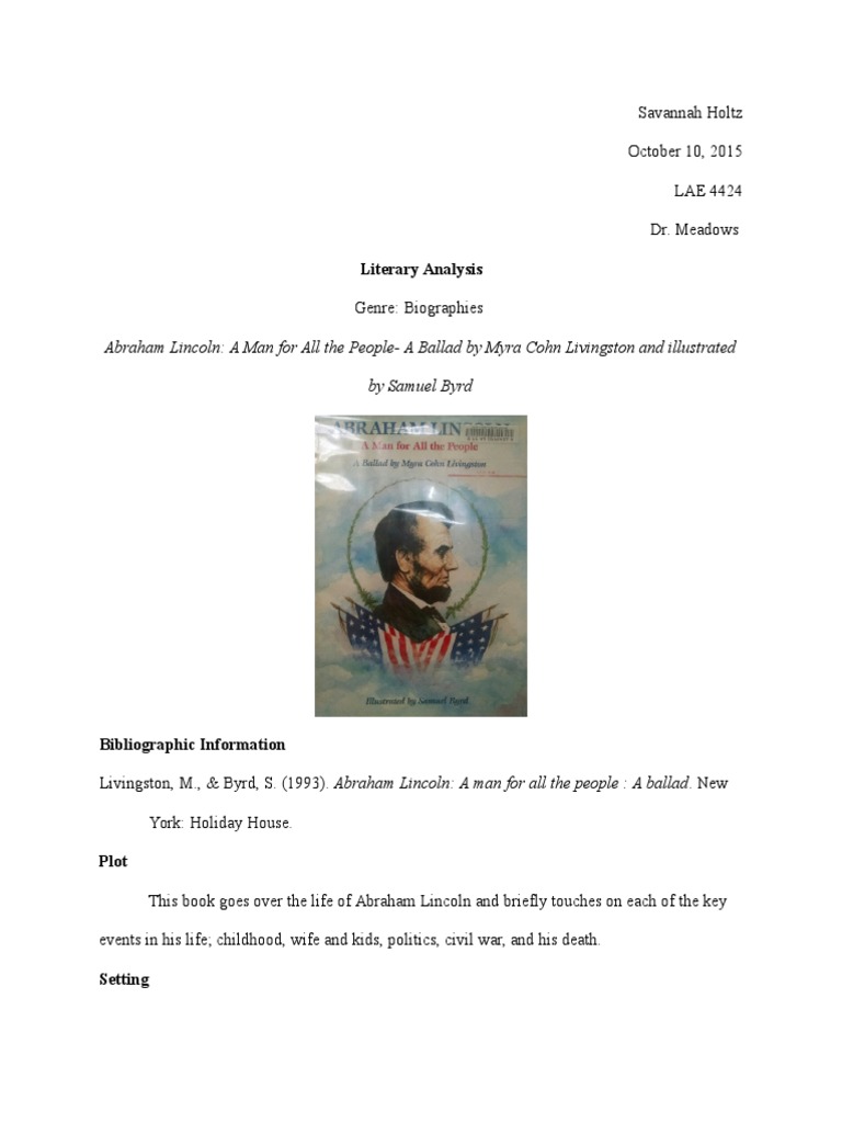 Abraham Lincoln Biography Ballad | PDF