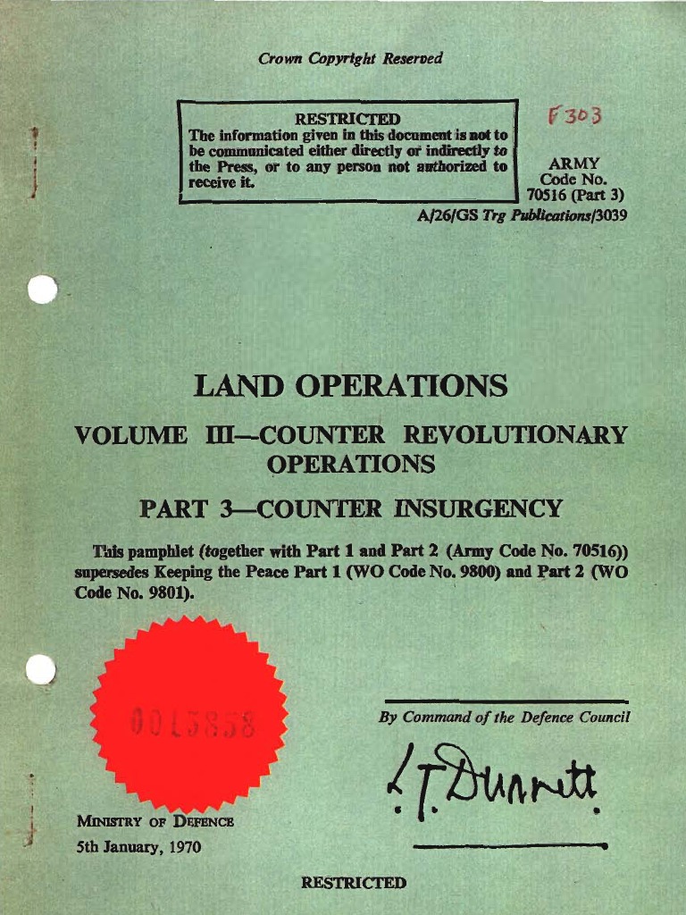Land Operations Volume III - Part 3 | PDF