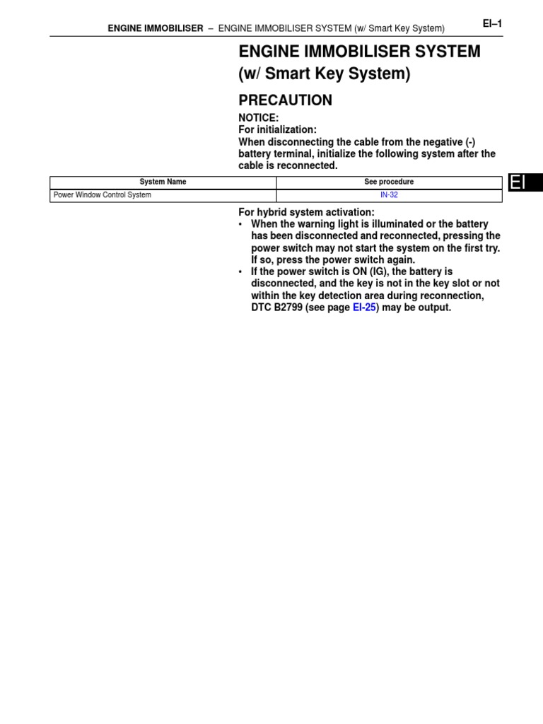 Toyota Engine Immobilizer System Guide | PDF | Vehicles | Vehicle ...