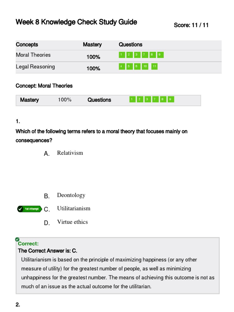 Moral and Legal Reasoning Study Guide | PDF | Virtue Ethics ...