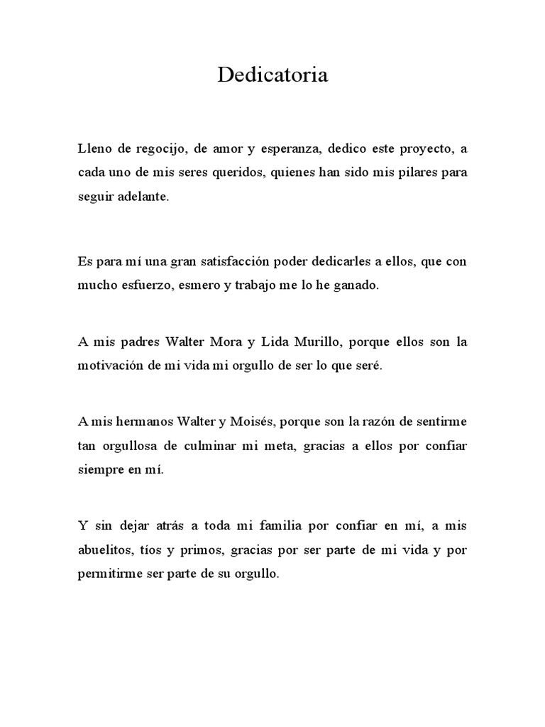 Dedicatoria y Agradecimiento TESIS