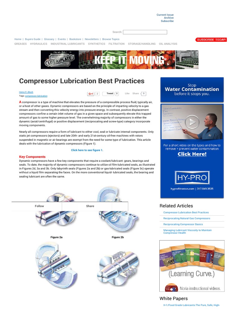 Compressor Lubrication Best Practices: Search | PDF | Lubricant | Pump