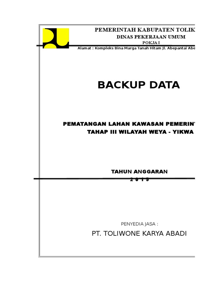 Contoh Backup Data | PDF