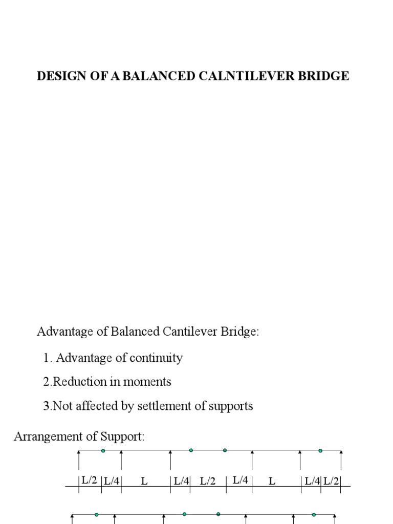 Design of Balanced Cantilever Bridge | PDF | Engineering | Mechanical ...