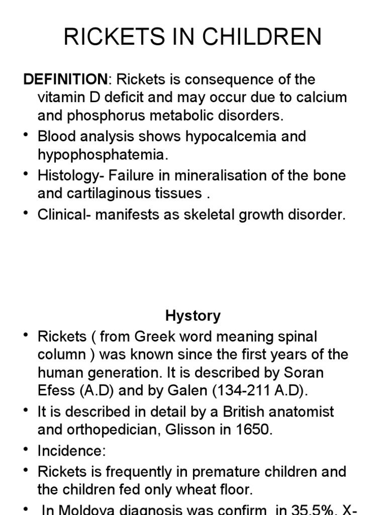 43b Rickets in Children | PDF | Vitamin D | Bone