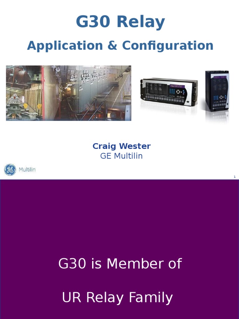 Application & Configuration: G30 Relay | PDF | Relay | Port (Computer ...